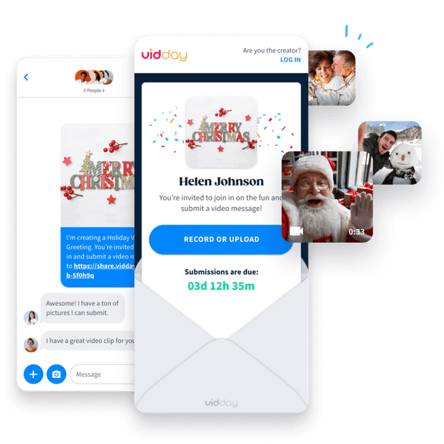 Send Your Best Wishes VidDay Video and Gift This Holiday Season